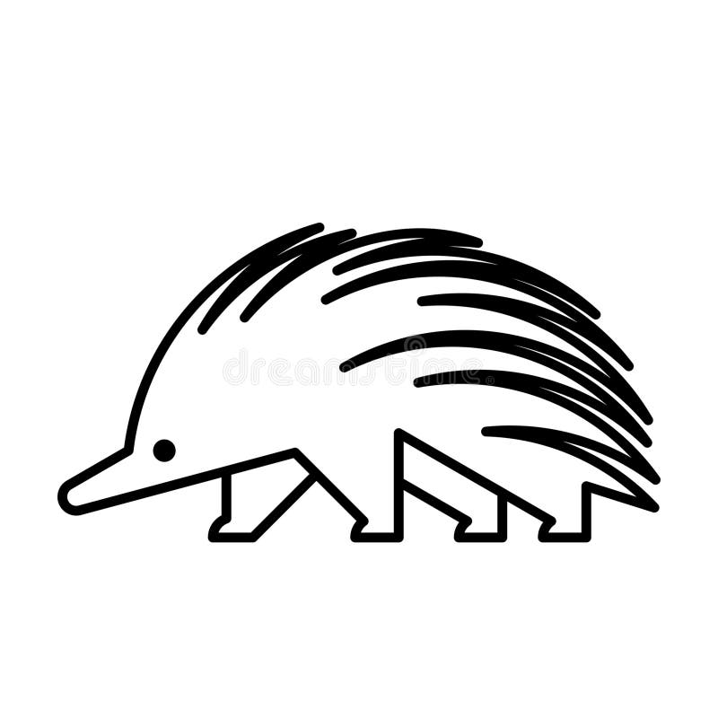 Echidna Logo stock vector. Illustration of sketch, element - 388320994