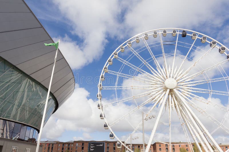 Echo Arena and the Wheel of Liverpool Editorial Photography - Image of ...