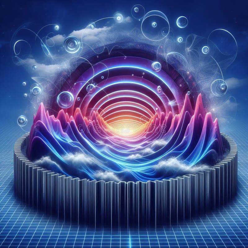 Echo Chamber Waves Waves Bouncing Back and Forth Amplifying the Stock Illustration ...