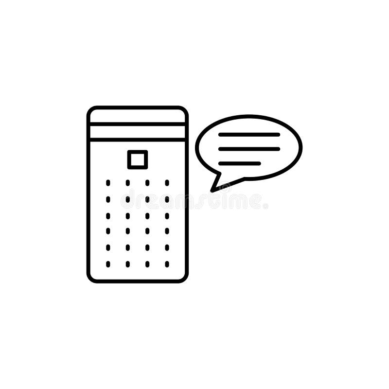 Echo Dot, Message Icon. Simple Line, Outline Vector Elements of Voice ...