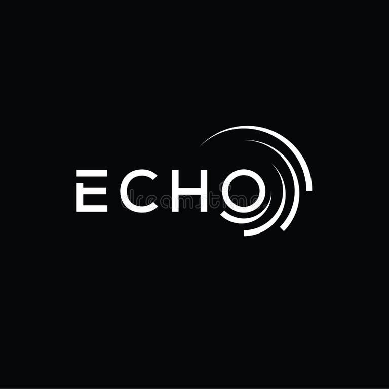 Echo Logo Design Vector, Echo Typography Text Graphic Icon Concept Stock Illustration ...