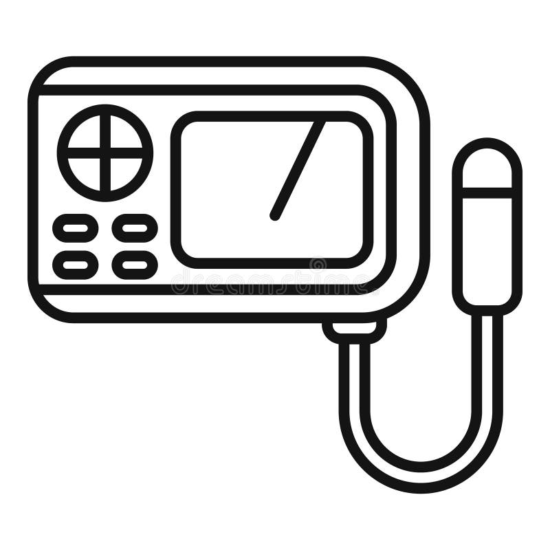 Echo Sounder Showing Water Depth for Fishing Stock Illustration ...