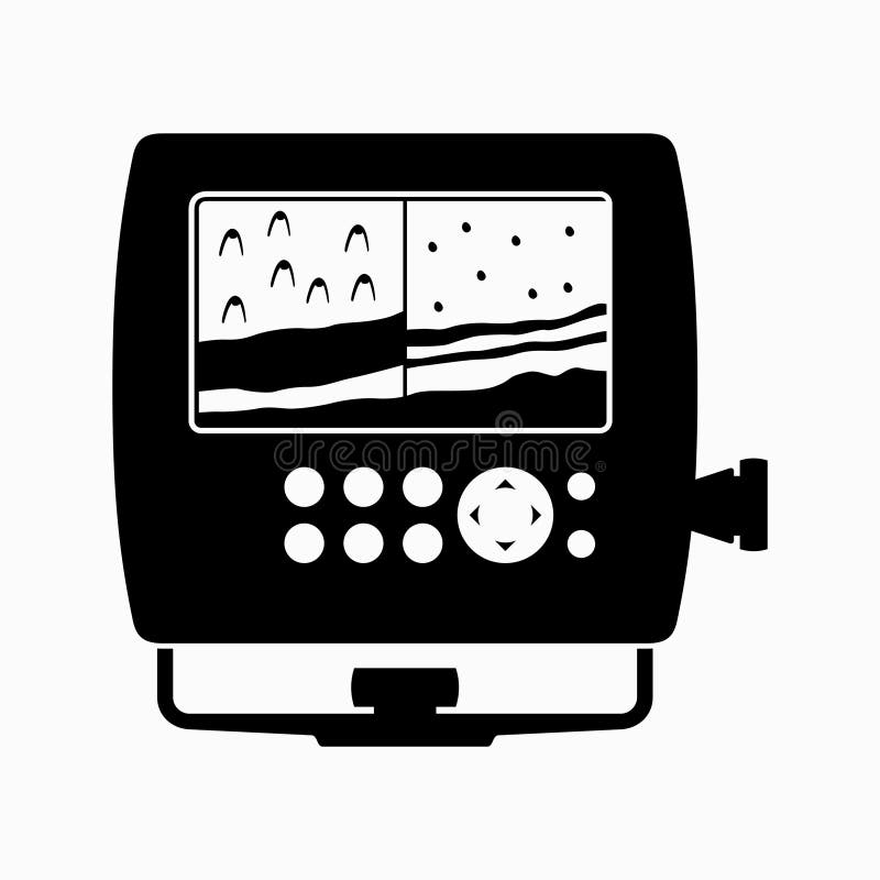 Echo Sounder Water Depth Determining Device Stock Vector - Illustration ...