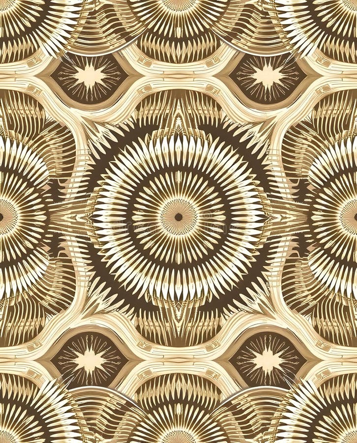 Flowing Thai Mudmee with Meditative Curves, Seamless Pattern. Stock ...