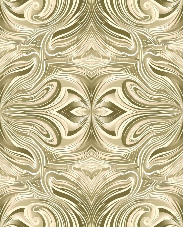 Flowing Thai Mudmee with Meditative Curves, Seamless Pattern. Stock Illustration - Illustration ...