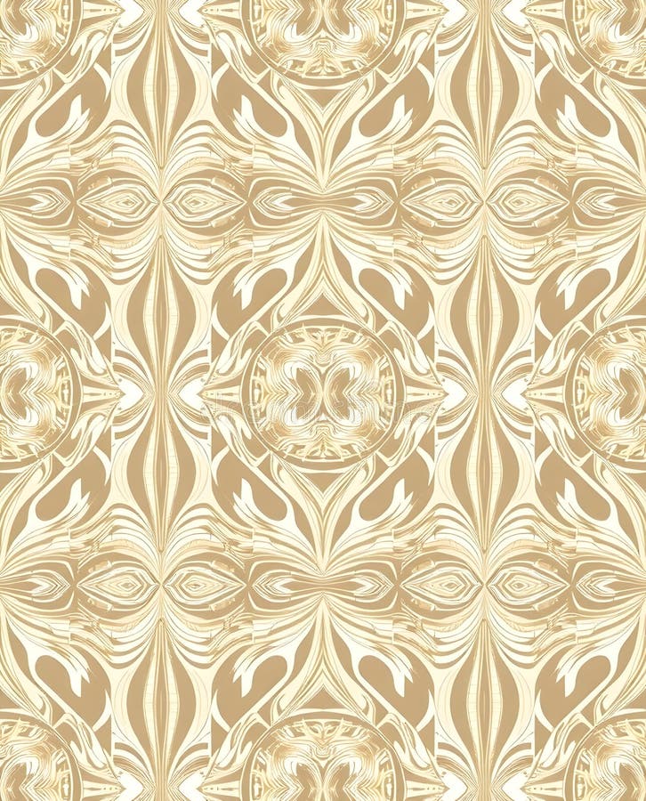 Flowing Thai Mudmee with Meditative Curves, Seamless Pattern. Stock Illustration - Illustration ...