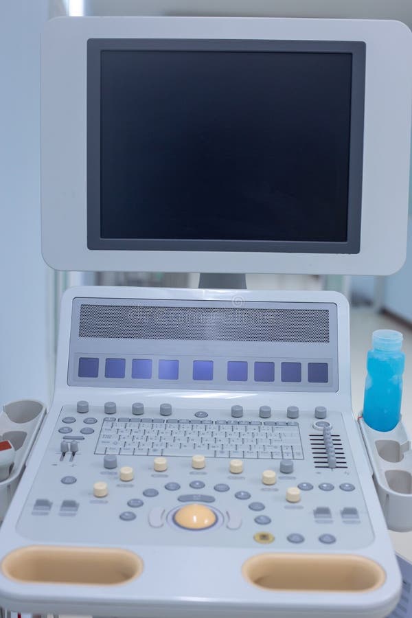 Echocardiogram machine. stock image. Image of profession - 210885265