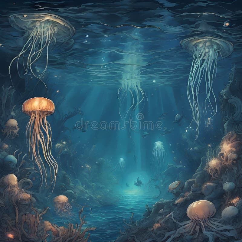 Echoes of the Deep: Unveiling the Secrets of the Inky Abyss Stock Photo ...