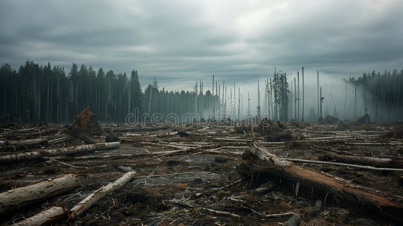 Echoes of Deforestation stock photo. Image of land, stark - 326343680
