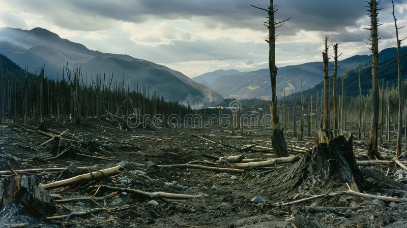 Echoes of Deforestation stock image. Image of powerful - 326343683