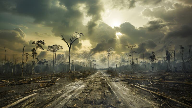 Echoes of Deforestation stock photo. Image of scarred - 326343704