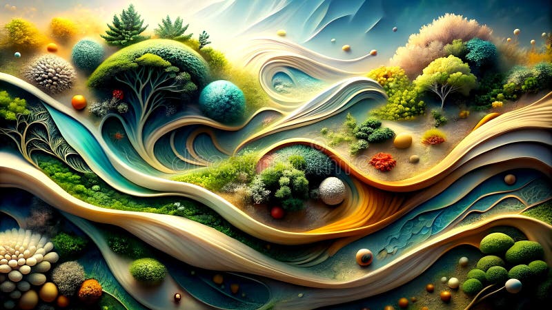 Echoes of Nature a Study in Texture and Form Inspired by the Natural World Generative AI Digital ...