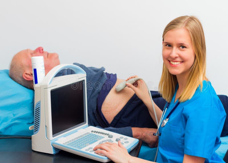 Echography Examination stock photo. Image of ambulatory - 56204352