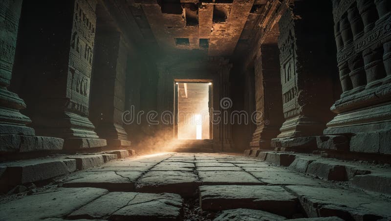 A Echoing Scene within an Ancient Temple that Holds the Secrets of a ...