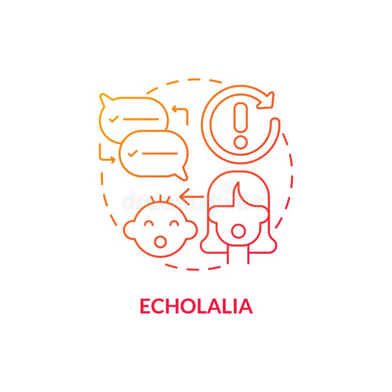 Echolalia concept icon stock vector. Illustration of abstract - 223082720