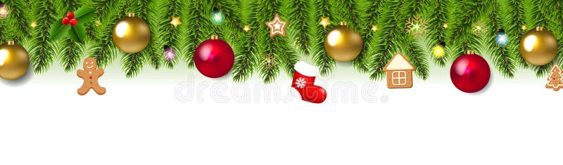 Christmas Tree Border Transparent Background Stock Illustration ...