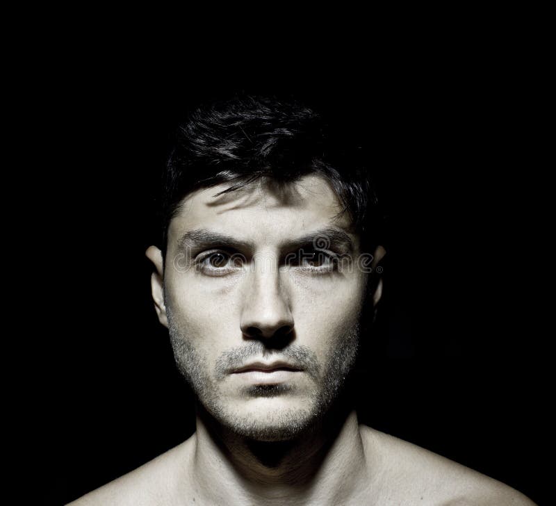 Echte man stock afbeelding. Image of sluit, expressief - 26284507