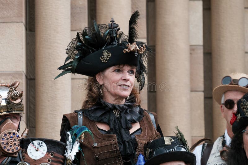 Steampunk Convention One Woman Editorial Image - Image of engineering ...