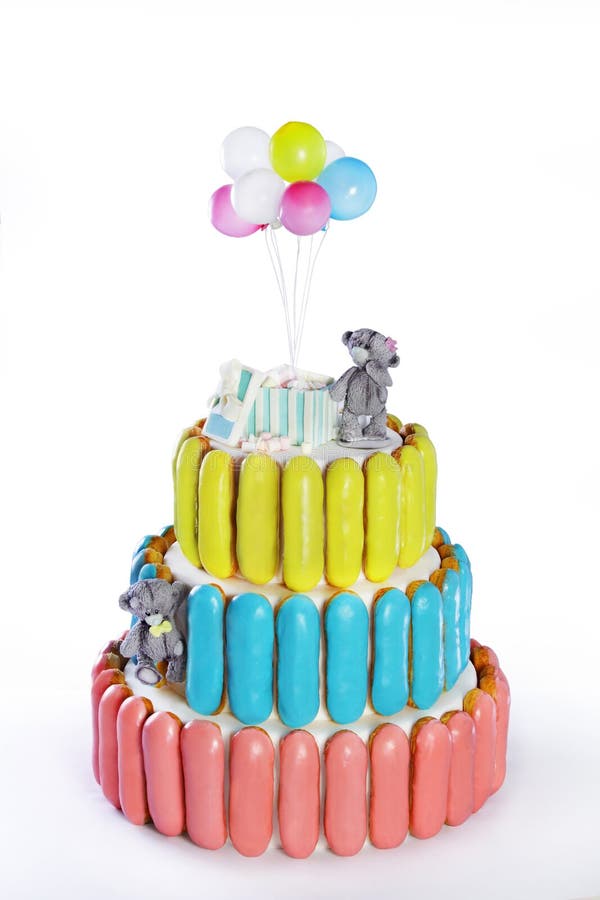 Eclair Cake on a White Background Stock Photo - Image of design ...