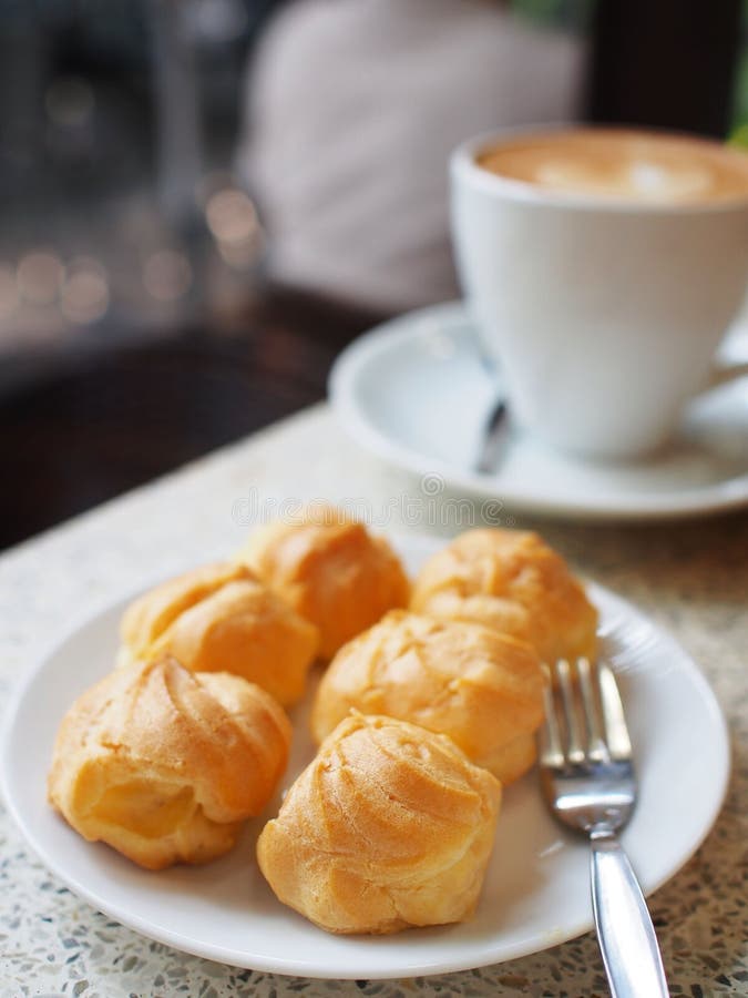 Eclair stock image. Image of fresh, empty, breakfast - 63827561