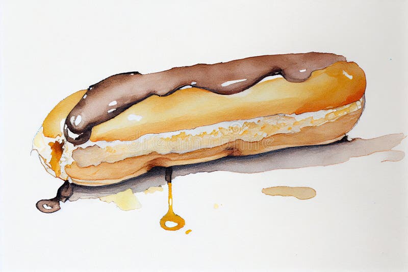 Baguette Watercolour Stock Illustrations – 100 Baguette Watercolour ...