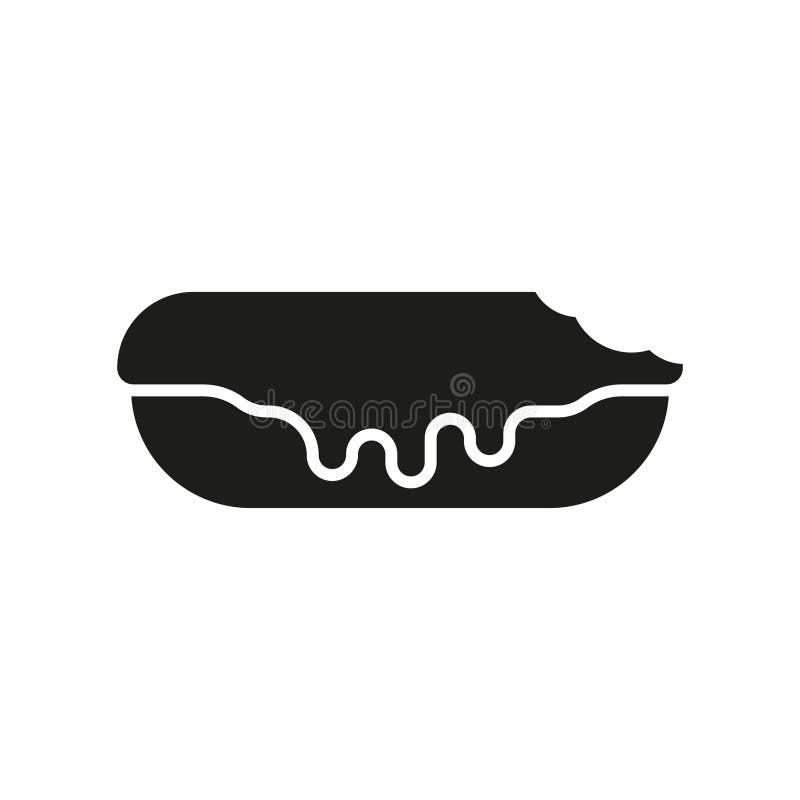 Eclair Food Beverage Icon Vector Basic Design Simple and Modern Stock ...