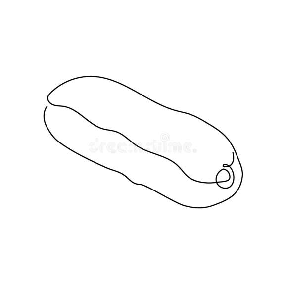 Eclair One Line Art. Continuous Line Drawing of Cake, Brewing Cake ...