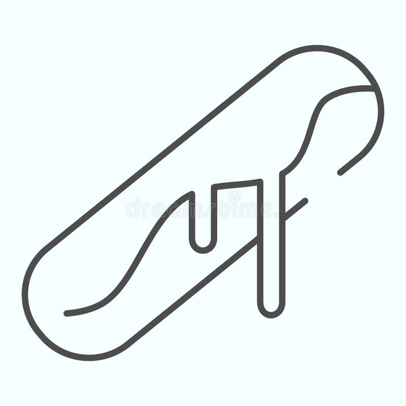 Eclair Thin Line Icon. Sweet Eclair Vector Illustration Isolated on ...