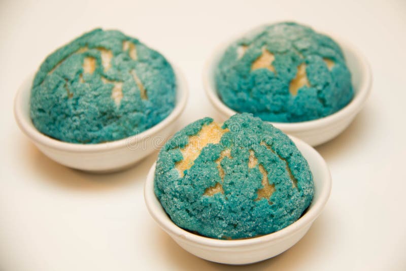 Eclair Top with Blue Color Sugar Stock Photo - Image of pastry, sweet ...