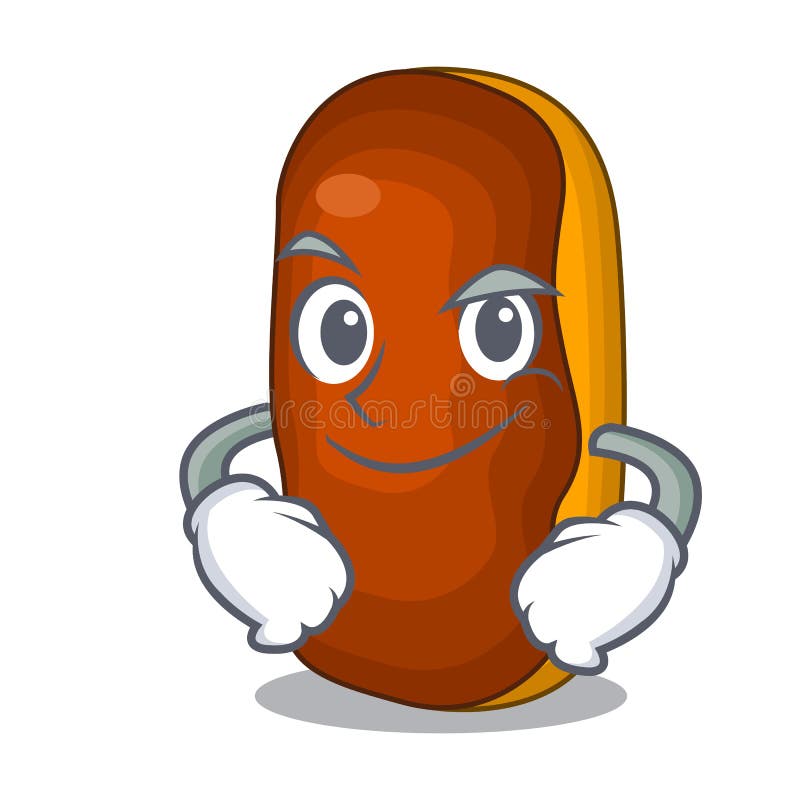 Eclair Van Het Smirkingsbeeldverhaal De Roomchocolade Van De Cakesmaak ...