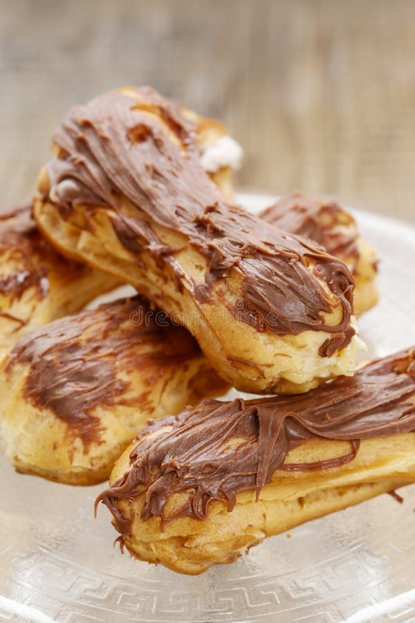 Eclairs stock photo. Image of food, biscuit, filled, baked - 46121982
