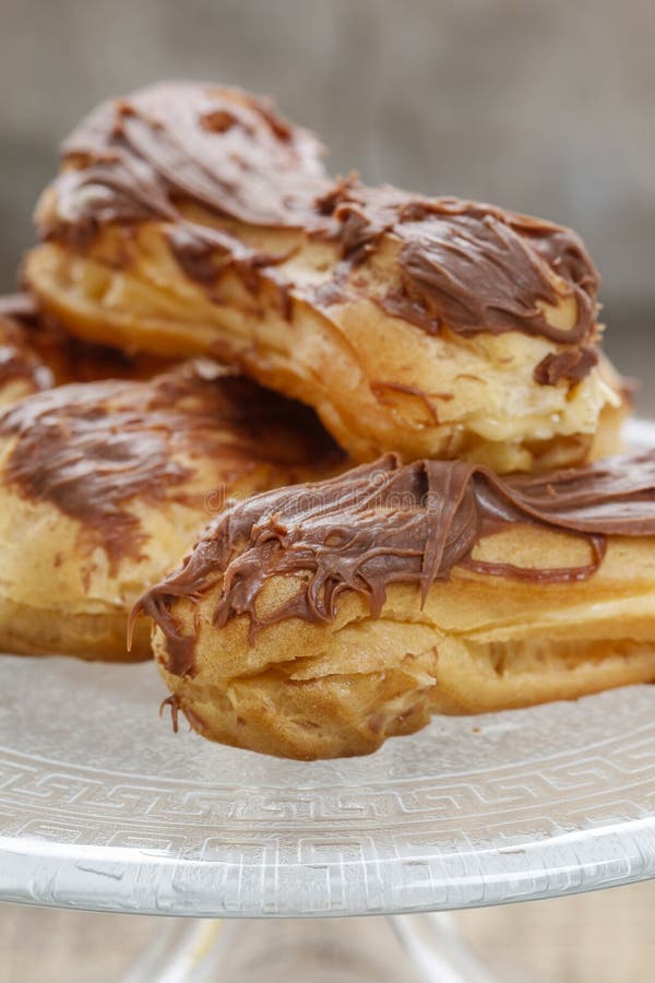 Eclairs stock photo. Image of biscuit, brown, gourmet - 46121990