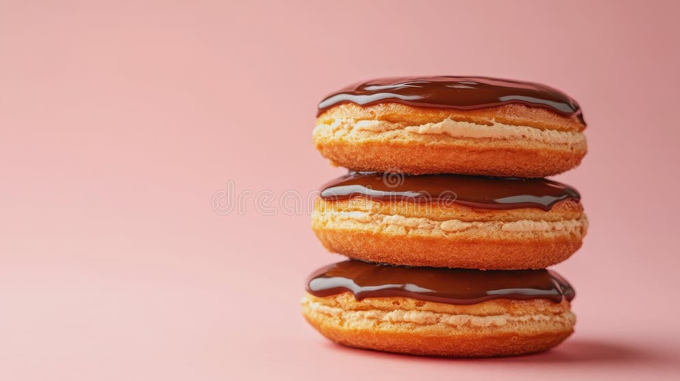 Eclairs on Soft Gradient Background Stock Image - Image of pastry ...