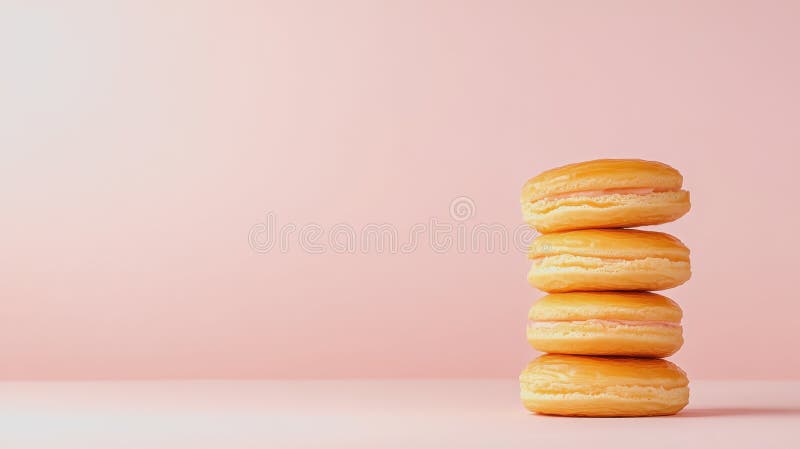 Eclairs Stacked on Soft Gradient Background Stock Photo - Image of ...