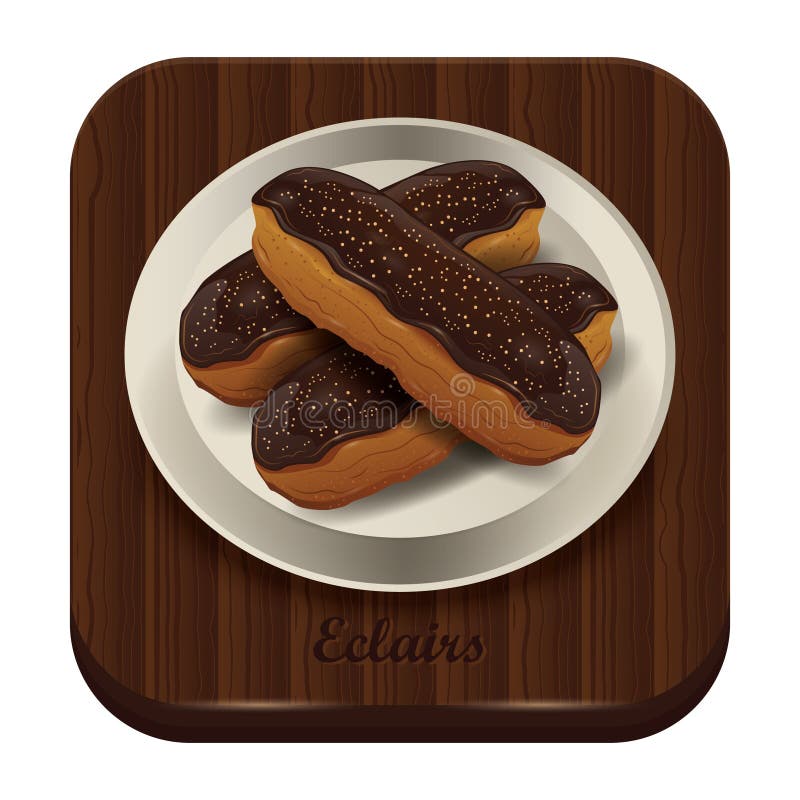 Eclairs. Vector Illustration Decorative Design Stock Illustration ...