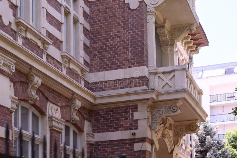 Eclectic Brick and Stone Facade with Renaissance and Baroque Elements ...