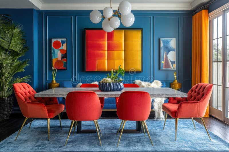 Eclectic Interior Design, an Eclectic Dining Room with Bold Colors ...