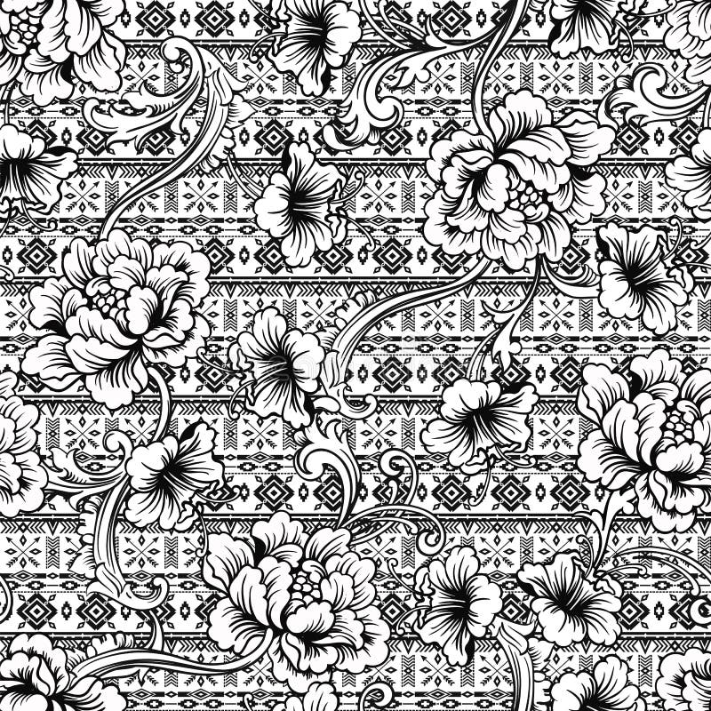 Eclectic Fabric Seamless Pattern. Animal Background with Baroque ...