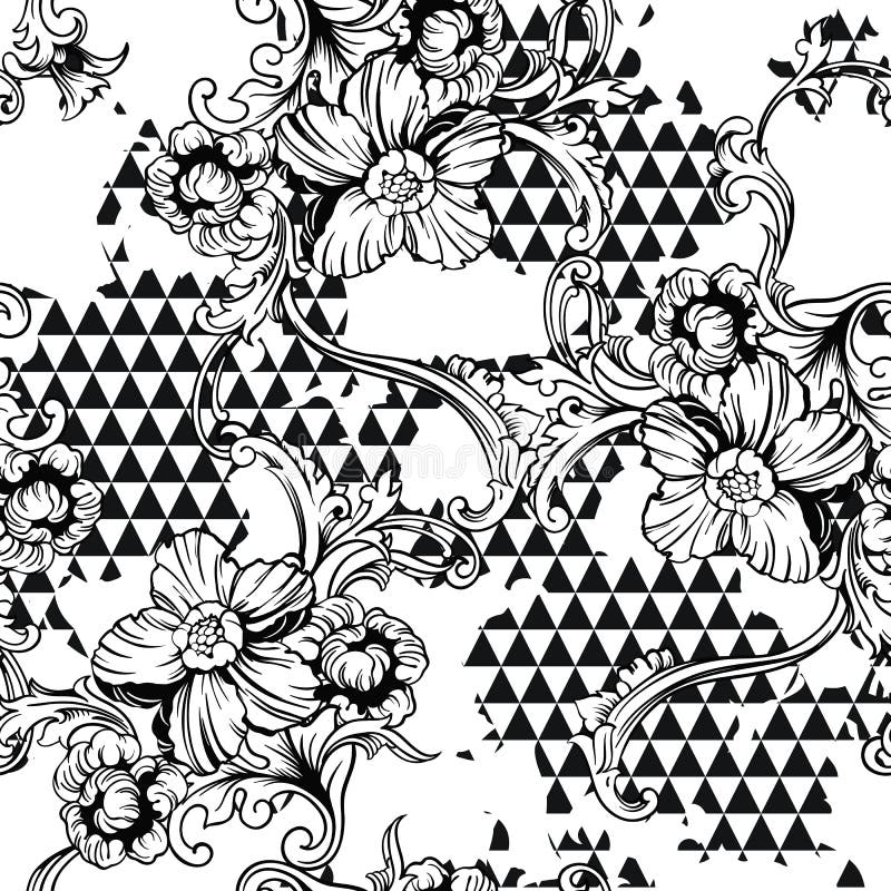 Eclectic Fabric Seamless Pattern. Animal Background with Baroque ...