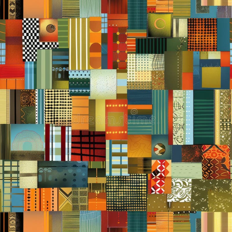 Eclectic Mix of Abstract Geometric Patterns and Textures Stock Image ...
