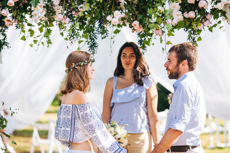 Eclectic Rustic Wedding Couple Stock Image - Image of embracing, bride ...