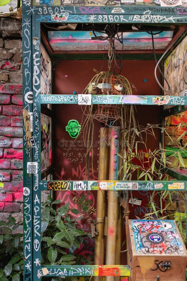 Eclectic Street Art Display, Intriguing Assemblage of Objects in a ...