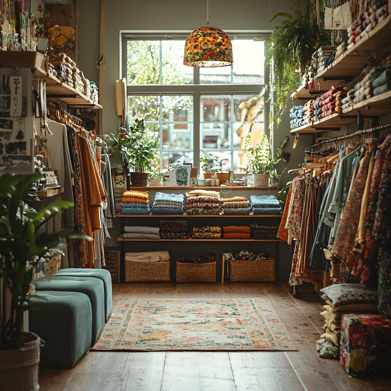 Eclectic Wardrobe Collection in a Modern Office Setting Stock Image ...