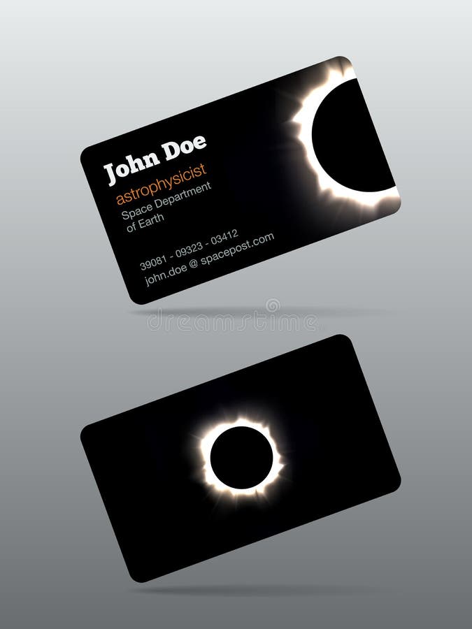 Eclipse Calling Card Vector Design Illustration Stock Vector ...