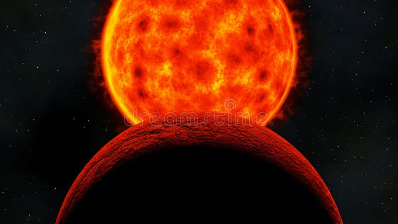 Before eclipse, 3d render stock illustration. Illustration of galaxy ...