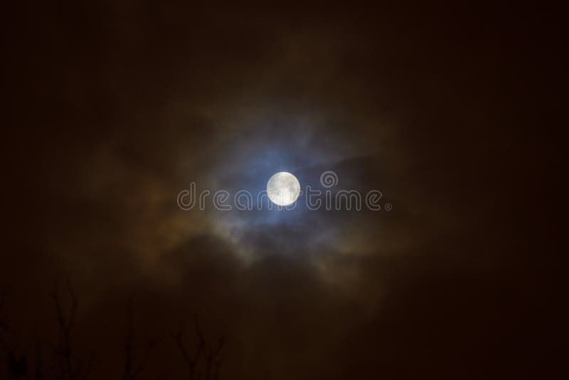 Eclipse Da Lua Na Lua Cheia Lua Super Do Sangue Azul Imagem de Stock - Imagem de raro, noite ...
