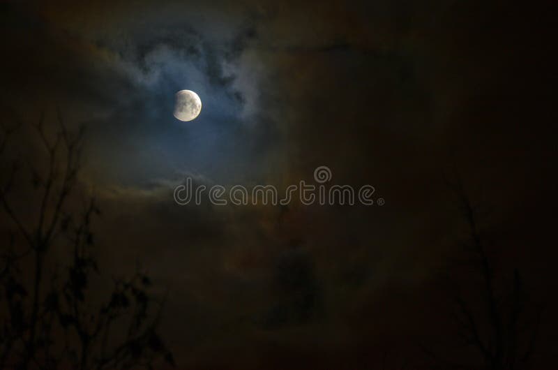 Eclipse Da Lua Na Lua Cheia Lua Super Do Sangue Azul Foto de Stock - Imagem de satélite ...