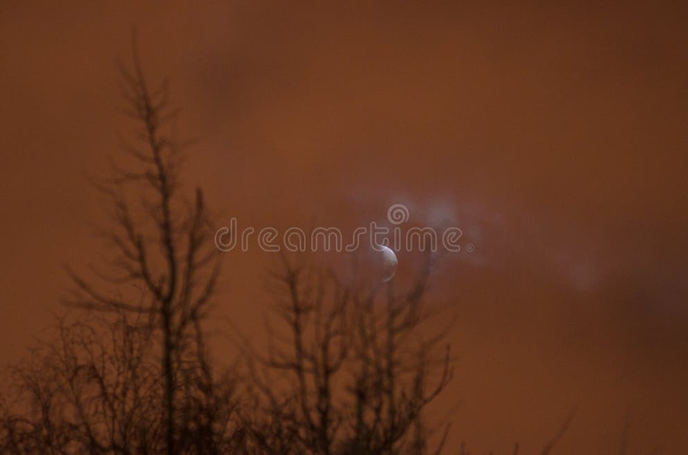 Eclipse Da Lua Na Lua Cheia Lua Super Do Sangue Azul Imagem de Stock - Imagem de ciência ...