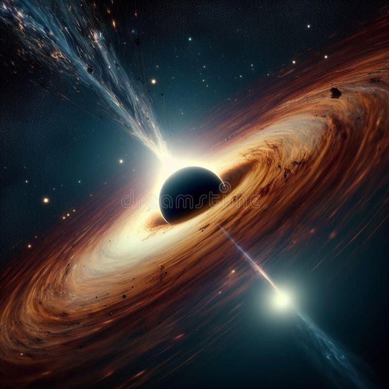 An Eclipse Galaxy, with Some Star Dust and a Black Hole Stock ...