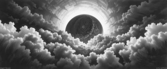 Eclipse in Graphite Striking Pencil Rendering of a Lunar Eclipse with ...